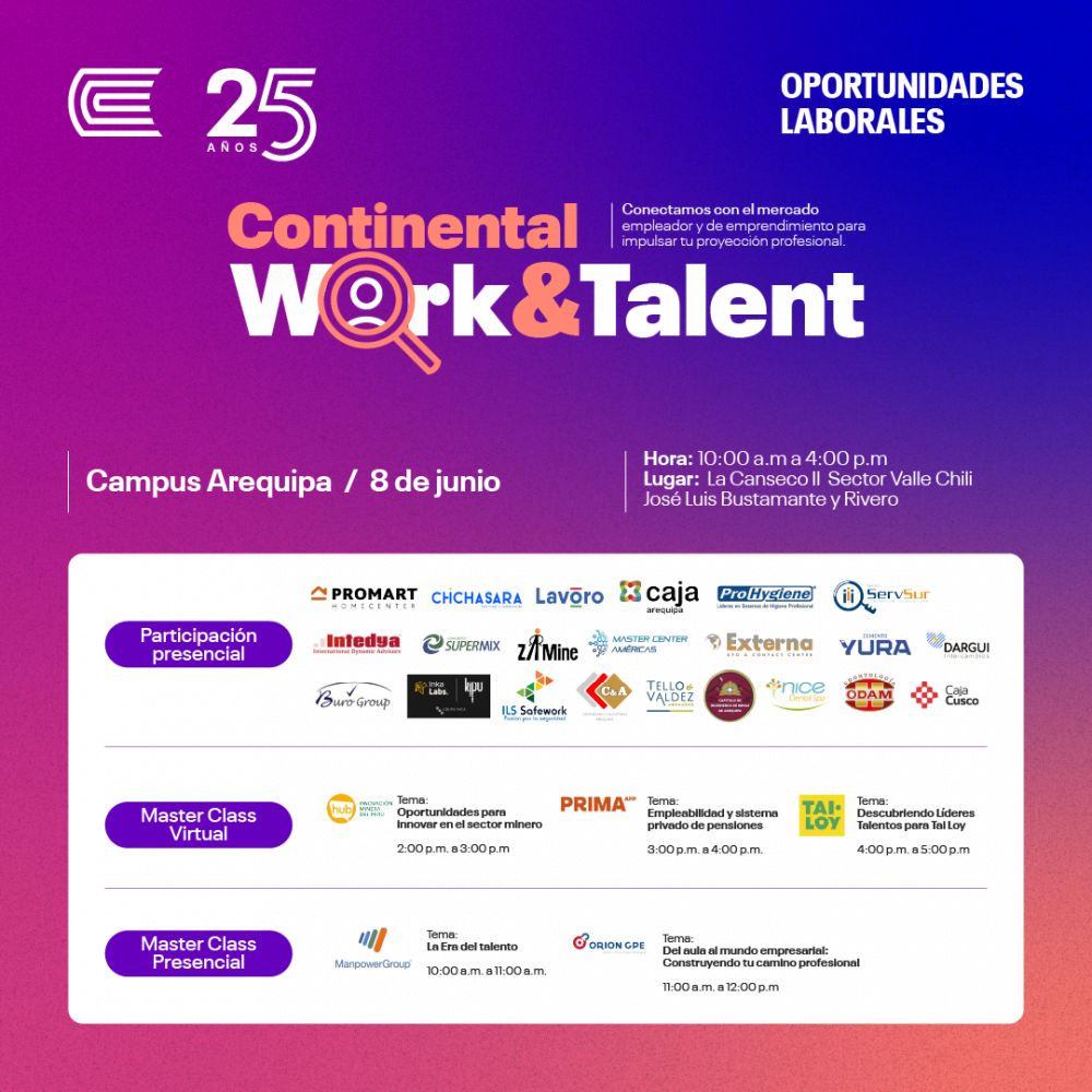 [PARTICIPA] Continental Work&Talent - Encuentra las mejores oportunidades - Empleabilidad